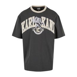 Karl Kani T-Shirt 'Eagle' Herren Gr&ouml;&szlig;e S pastellgelb / anthrazit / wei&szlig;