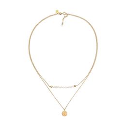 Elli Premium Kette Damen Gr&ouml;&szlig;e 40 gold / perlwei&szlig;