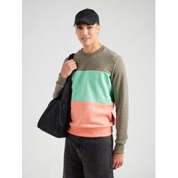 Naketano Sweatshirt Herren Gr&ouml;&szlig;e M oliv / mint / lachs