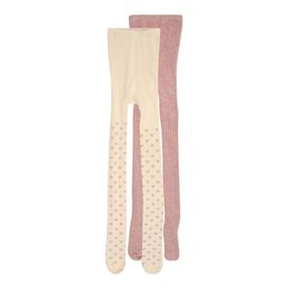 Minymo Tights girl Beige, Pink size 104/110