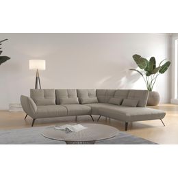 Ecksofa OTTO HOME, B:297cm H:88cm T:245cm, grau, 95% Polyester 5% Polyamid, Wohnzimmer, Sofas, "Mikado L-Form", inkl. Sitztiefenverstellung und