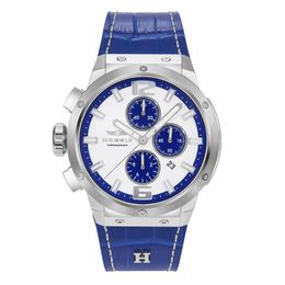Haemmer Germany Damen Chronographblau, Armbanduhren, Quarzuhr, Armbanduhr, Herrenuhr, analog, Tag, Stoppfunktion