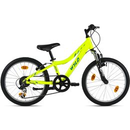 Dacapo Kinderfahrrad "20" Mistral Gelb 6 G&auml;nge RH 27 cm - Ab 6 Jahre", 27cm, 20 Zoll (50,80cm) hinten: 20 Zoll (50,80cm)gelb, wei&szlig;, Fahrr&auml;der