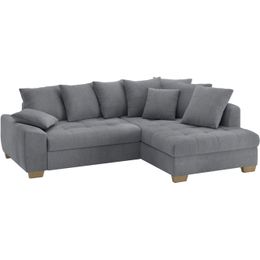 Ecksofa MR. COUCH, B:243cm H:88cm T:190cm, grau, Novaclean Avanti (100% Polyester), Wohnzimmer, Sofas, "Nikita II, L-Form", Wahlweise mit