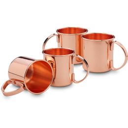ECHTWERK Becher, 13,7cm, 450ml, 4 Stk., braun, Trinkgef&auml;&szlig;e, Moscow Mule Kupferbecher, Cocktailgl&auml;ser, bruchsicher, 450 ml, 4tlg