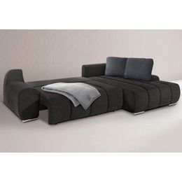 Ecksofa Home Affaire, B:291cm H:90cm T:174cm, schwarz, Luxus-Microfaser ALTARA NUBUCK (100% Polyester);Luxus-Microfaser ALTARA NUBUCK (100%