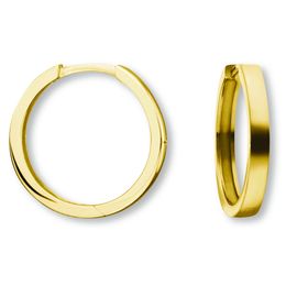 ONE ELEMENT Damen Paar Creolen "Ohrringe Creolen aus 585 Gelbgold &Oslash; 16,0 x 2,0 mm", Damen, Gelbgold 585 Gold, gold, Gelbgold 585, Gold, Ohrringe,
