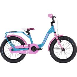 S'COOL S&rsquo;COOL Kinderfahrrad "S'COOL niXe 16-1S - Ocean/Pink", 24cm, 16 Zoll (40,64cm)ocean, pink, Fahrr&auml;der, St&uuml;tzr&auml;der montierbar
