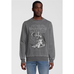 Recovered Herren Sweatshirt "Star Wars Tonal Classic PosterMid", grau, Gr. S, bedruckt, 100% Baumwolle, Sweatshirts, im zeitlosen Design