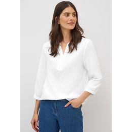 Cecil Damen Shirtbluse, wei&szlig;, Gr. XXL, unifarben, Stoff, 56% Viskose, 43% Polyester, 1% Elasthan, Blusen, aus elastischem Materialmix