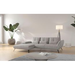 Ecksofa OTTO HOME, B:276cm H:88cm T:183cm, grau, 100% Polyester, Wohnzimmer, Sofas, "Mikado L-Form", inkl. Sitztiefenverstellung und