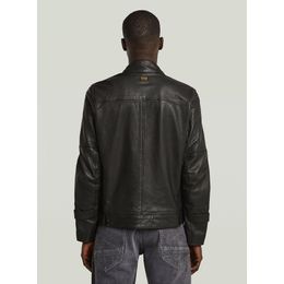 G-Star Raw G-STAR Herren Lederjacke "Biker Leather Jacke", schwarz, Gr. M, Obermaterial: 100% Leder, Jacken