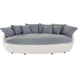 Big-Sofa COTTA, B:238cm H:79cm T:140cm, grau, Luxus-Microfaser (100% Polyester); Microfaser-Feinstruktur (pflegeleichte Microfaser, mit feiner