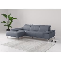 Ecksofa Home Affaire, B:280cm H:81cm T:174cm, bunt, Wohnzimmer, Sofas, "Caluna", Inkl.Sitztiefenverstellung, wahlweise mit Kopf- und