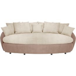 Big-Sofa COTTA, B:238cm H:79cm T:140cmmud, ivory, Luxus-Microfaser (100% Polyester); Microfaser-Feinstruktur (pflegeleichte Microfaser, mit feiner