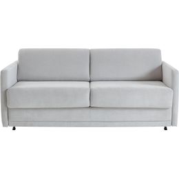 Schlafsofa, B:178cm H:82cm T:93cm, grau, ATLANTIC HOME COLLECTION, Jugendzimmer, Sofas, "Limone", f&uuml;r Dauerschl&auml;fer geeignet inklusive hochwertige