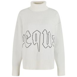 PEQUS Damen Rundhalspullover "PEQUS PEQUS Mythic Knit Sweater"wei&szlig;, Gr. XS, mehrfarbig, 100% Baumwolle, Pullover