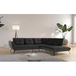 Ecksofa OTTO HOME, B:297cm H:88cm T:245cm, grau, 100% Polyester, Wohnzimmer, Sofas, "Mikado L-Form", inkl. Sitztiefenverstellung und