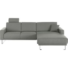 Ecksofa Home Affaire, B:278cm H:87cm T:171cm, grau, Wohnzimmer, Sofas, "Apiro bequem & edel, Breite 278cm, Komfortsitzh&ouml;he, L-Form"