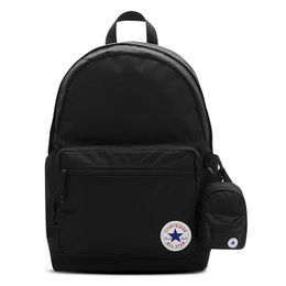 Converse Rucksack "Converse GO 2 BACKPACK", B/H/T: 30cm x 45cm x 14cm, schwarz, Rucks&auml;cke, f&uuml;r Alltag und Freizeit, 19,5 Liter Volumen, mit zwei
