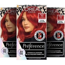 L'Or&eacute;al L'OR&Eacute;AL PARIS Damen Coloration "Permanente Haarfarbe, Hellrot", rot, Colorationen, mit pflegender Formel