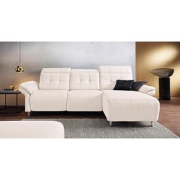 Ecksofa Home Affaire, B:270cm H:102cm T:168cm, beige, Kunstleder SOFTLUX;Flachgewebe (100% Polyester);Struktur (100% Polyester), Wohnzimmer, Sofas,