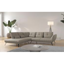 Ecksofa OTTO HOME, B:297cm H:88cm T:245cm, grau, 95% Polyester 5% Polyamid, Wohnzimmer, Sofas, "Mikado L-Form", inkl. Sitztiefenverstellung und