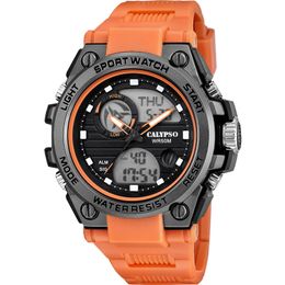 Calypso Watches Damen Chronograph "Street Style"orange, Armbanduhren, Quarzuhr, Armbanduhr, Herrenuhr, analog, digital, Tag, Wochentag