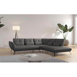 Ecksofa OTTO HOME, B:297cm H:88cm T:245cm, grau, 100% Polyester, Wohnzimmer, Sofas, "Mikado L-Form", inkl. Sitztiefenverstellung und
