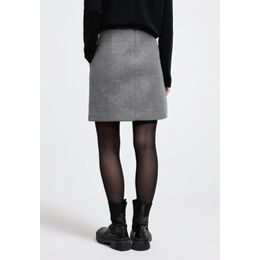 Damen Minirockmineral grau meliert, Gr. 46, STREET ONE STUDIO, unifarben, Stoff, 90% Polyester, 10% Viskose, R&ouml;cke, mit seitlichen Einschubtaschen