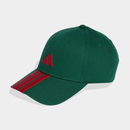 Damen Baseball Cap "BBALL 3S CAP NL"team dunkelgr&uuml;n, better scarlet, adidas Performance, Baumwolle, Caps