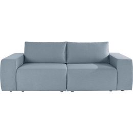 Big-Sofa, B:242cm H:87cm T:89cm, blau, LOOKS by Wolfgang Joop, Sofas, "LooksII Breite 242cm, komfortabel und bequem, viel Platz", geradlinig und