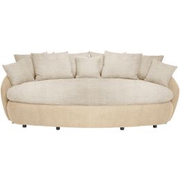 Big-Sofa COTTA, B:238cm T:140cmbeige, ivory, Luxus-Microfaser (100% Polyester); Microfaser-Feinstruktur (pflegeleichte Microfaser, mit feiner