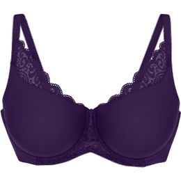 Triumph Damen Minimizer-BH "Amourette", Gr. 85royal lila, Spitze, Obermaterial: 68% Polyamid, 32% Elasthan, BHs, verkleinert die Brust optisch um