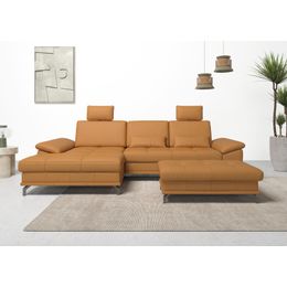 Ecksofa OTTO HOME, B:301cm H:89cm T:176cm, gelb, Luxus-Microfaser (90% Polyester, 10% Polyamid);Samtoptik (100% Polyester), Wohnzimmer, Sofas,