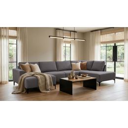 Wohnlandschaft Home Affaire, B:333cm H:85cm T:198cm, grau, 100% Polyester, Sofas, "Tournon U-Form, XXL Sofa, Breite 333 cm, Webstoff, Chenille",