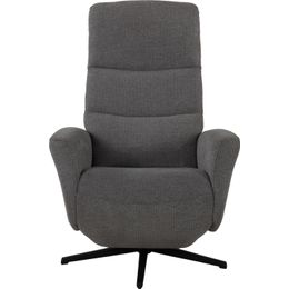Relaxsessel Duo Collection, B:77cm H:75cm T:84cmgrau, 100% Polyester, Wohnzimmer, Sessel, "Genua", mit 2 Motoren elektrisch verstellbar, drehbar