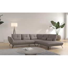 Ecksofa OTTO HOME, B:297cm H:88cm T:245cm, grau, 100% Polyester, Wohnzimmer, Sofas, "Mikado L-Form", inkl. Sitztiefenverstellung und