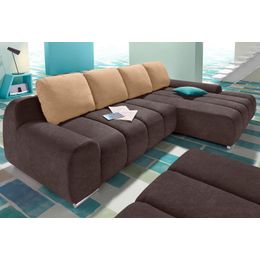 Ecksofa Home Affaire, B:291cm H:90cm T:174cm, braun, Luxus-Microfaser ALTARA NUBUCK (100% Polyester);Luxus-Microfaser ALTARA NUBUCK (100%