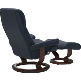 Relaxsessel stressless, B:82cm H:108cm T:81cm, blau, Leder BATICK: BATICK ist ein leicht korrigiertes, durchgef&auml;rbtes und genarbtes M&ouml;belleder, bei