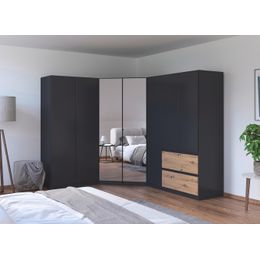 Schrank-Set Rauch, grau, Kastenm&ouml;bel-Sets, "Kleiderschrank Schrank Garderobe W&auml;scheschrank COSTA mit Spiegel", viel Platz, grifflose Front und