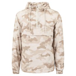 Urban Classics Damen Anorak "Urban Classics Herren Camo Pull Over Windbreaker"sand camouflage, Gr. M, mehrfarbig, 100% Polyester, Jacken