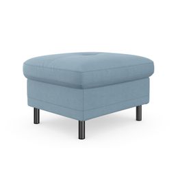 Stauraumhocker Home Affaire, B:76cm H:46cm T:64cm, blau, 98% Polyester 2% Polyamid, Hocker, "Calando", passend zur Polsterserie "Calando", auch im