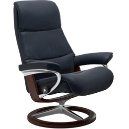 Relaxsessel stressless, B:91cm H:110cm T:85cm, blau, Leder BATICK: BATICK ist ein leicht korrigiertes, durchgef&auml;rbtes und genarbtes M&ouml;belleder, bei