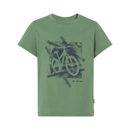 Vaude M&auml;dchen Print-Shirt "Kids Lezza T-Shirt", gr&uuml;n, Gr. 110, Obermaterial: 100% Baumwolle, Shirts, f&uuml;r Kinder und Jugendliche, sportlicher Stil,