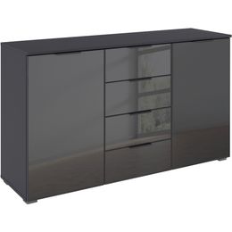 Kombikommode OTTO HOME, B:120cm H:81cm T:42cm, grau, Holzwerkstoff, Schlafzimmer, Sideboards, "Sideboard Kombikommode Schubladenkommode AGORDO mit