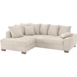 Ecksofa MR. COUCH, B:243cm H:88cm T:190cm, beige, Novaclean Avanti (100% Polyester), Wohnzimmer, Sofas, "Nikita II, L-Form", Wahlweise mit