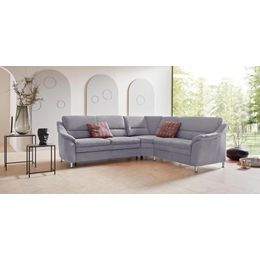 Ecksofa Home Affaire, B:260cm H:90cm T:230cm, grau, Luxus-Microfaser ALTARA NUBUCK (100% Polyester);Luxus-Microfaser weich (90% Polyester, 10%