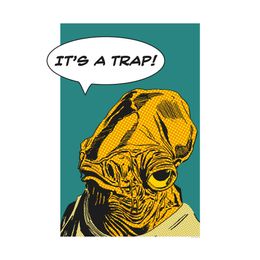 Komar Bild "Star Wars Classic Comic Quote Ackbar", B/H/T: 50cm x 70cm, Star Wars, 1 Stk., bunt, Wohnzimmer, Bilder, Wandbild zur Dekoration im