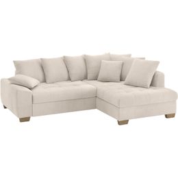 Ecksofa MR. COUCH, B:243cm H:88cm T:190cm, beige, Novaclean Avanti (100% Polyester), Wohnzimmer, Sofas, "Nikita II, L-Form", Wahlweise mit